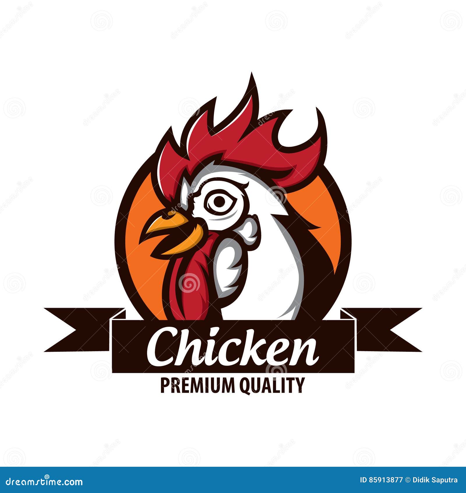 Azione di logo del pollo illustrazione vettoriale. Illustrazione di ...