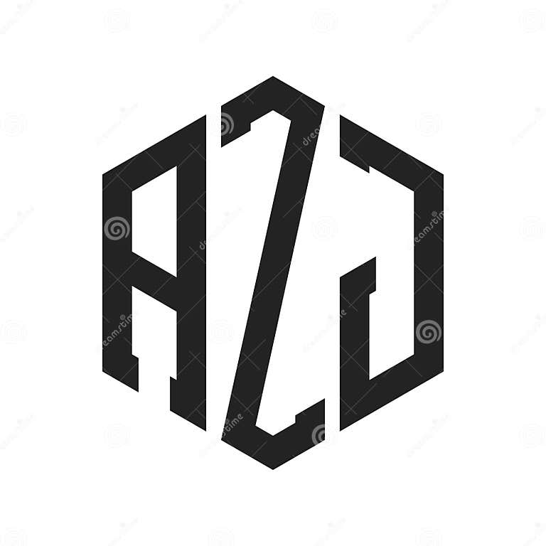 AZJ Logo Design. Initial Letter AZJ Monogram Logo Using Hexagon Shape ...