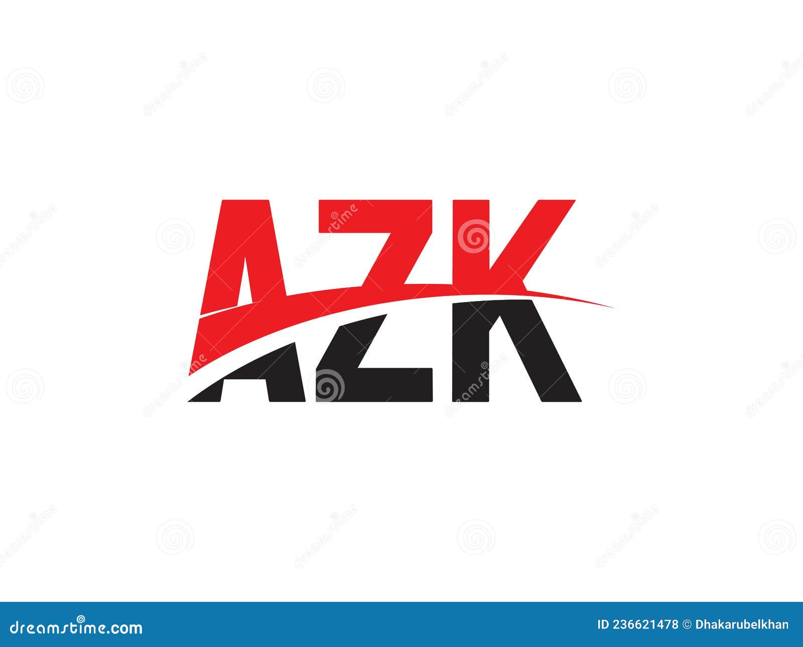 AZK Letter Initial Logo Design Vector Illustration Stock Vector ...