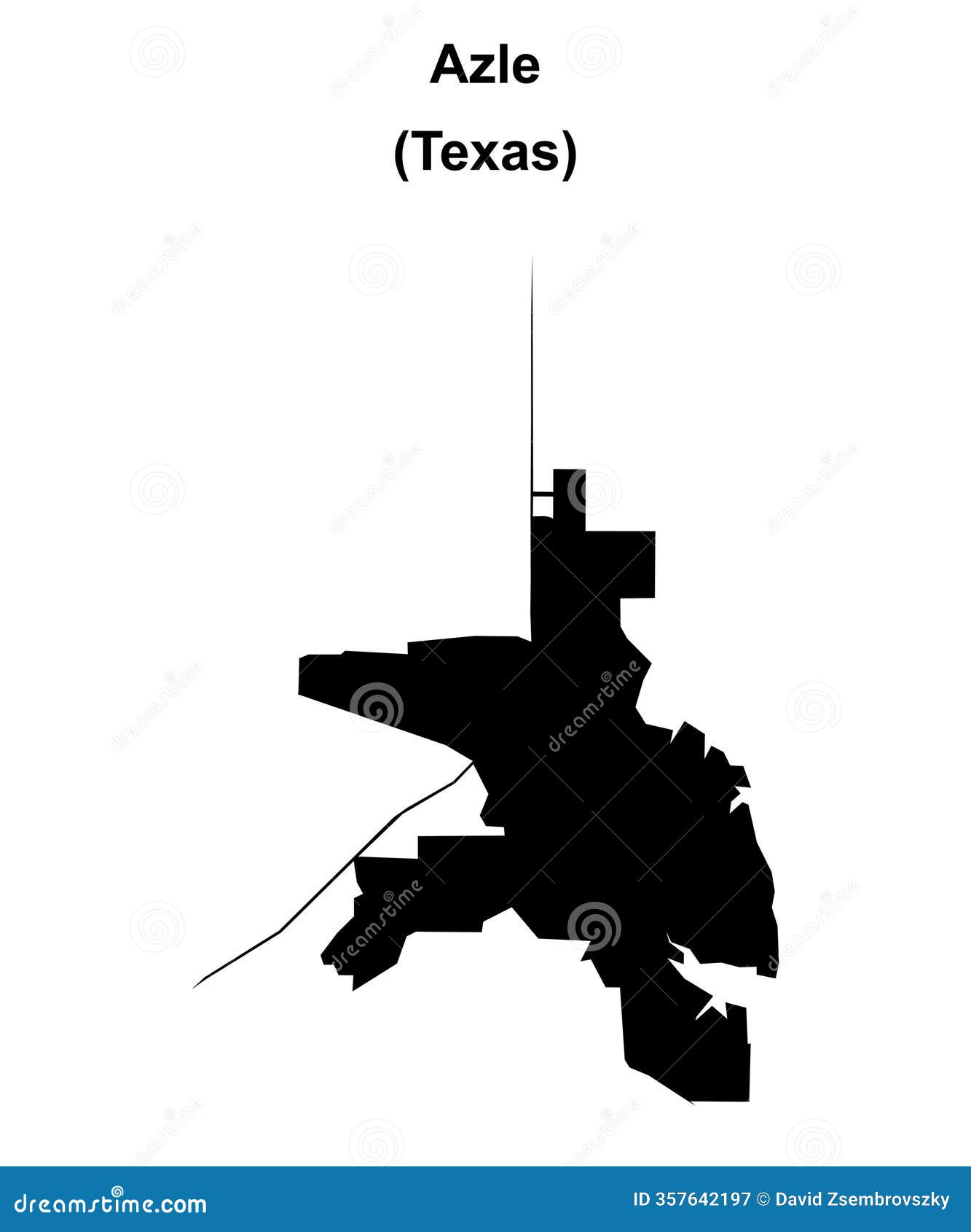 Azle outline map stock illustration. Illustration of blank - 357642197