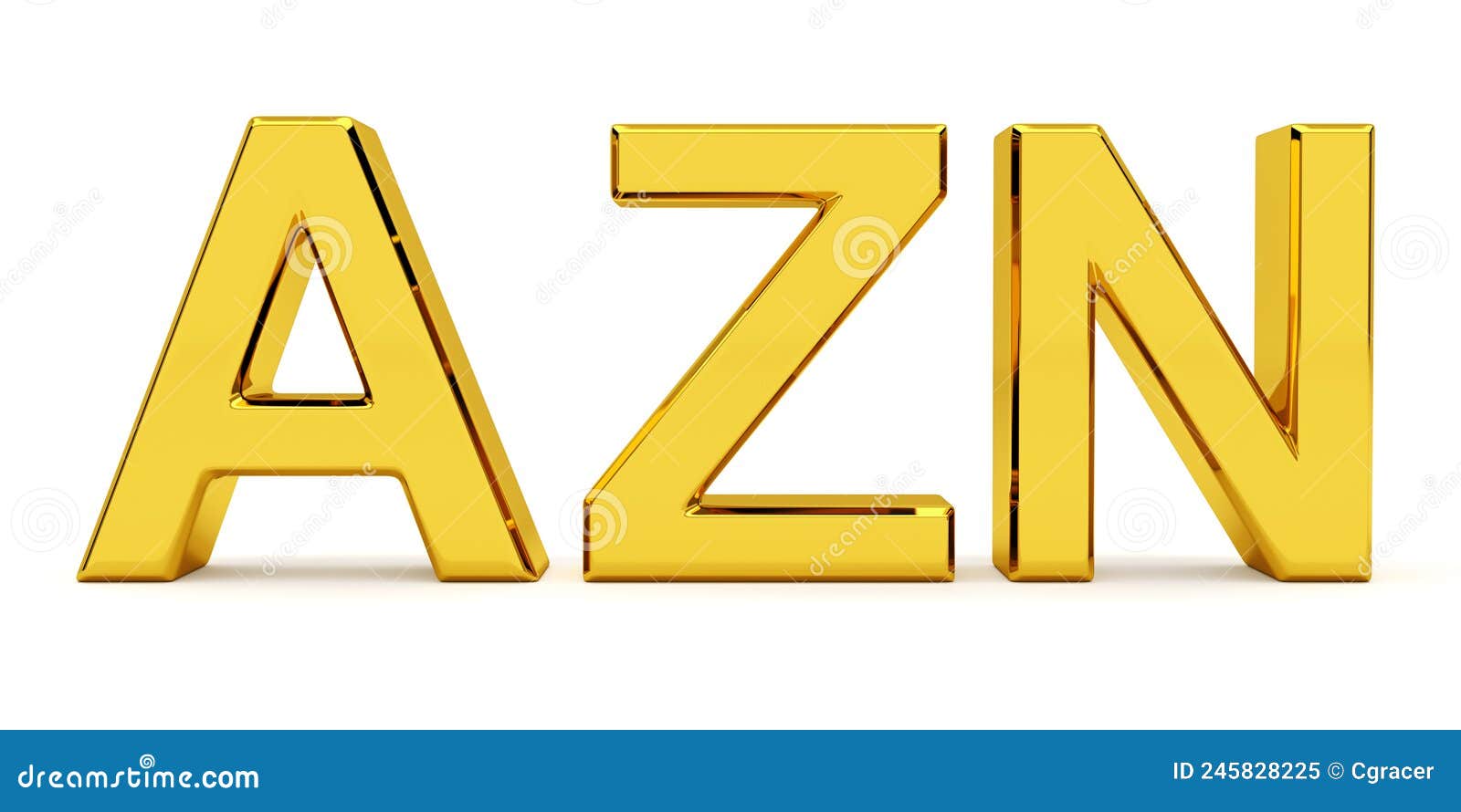 AZN Azerbaijani Manat Currency Code Stock Illustration - Illustration ...