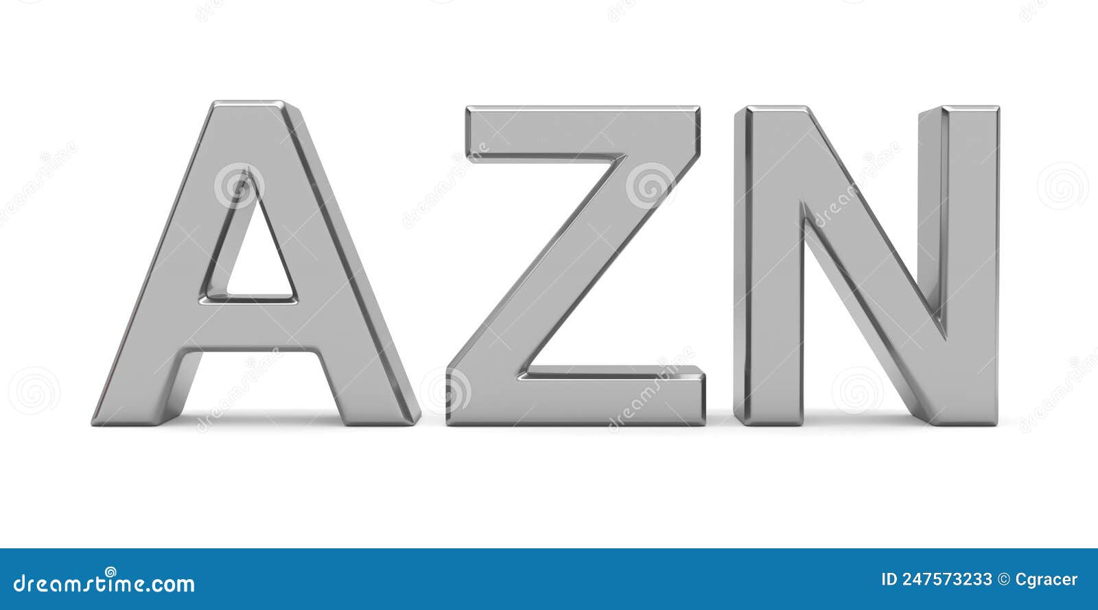 AZN Azerbaijani Manat Currency Code Stock Illustration - Illustration ...