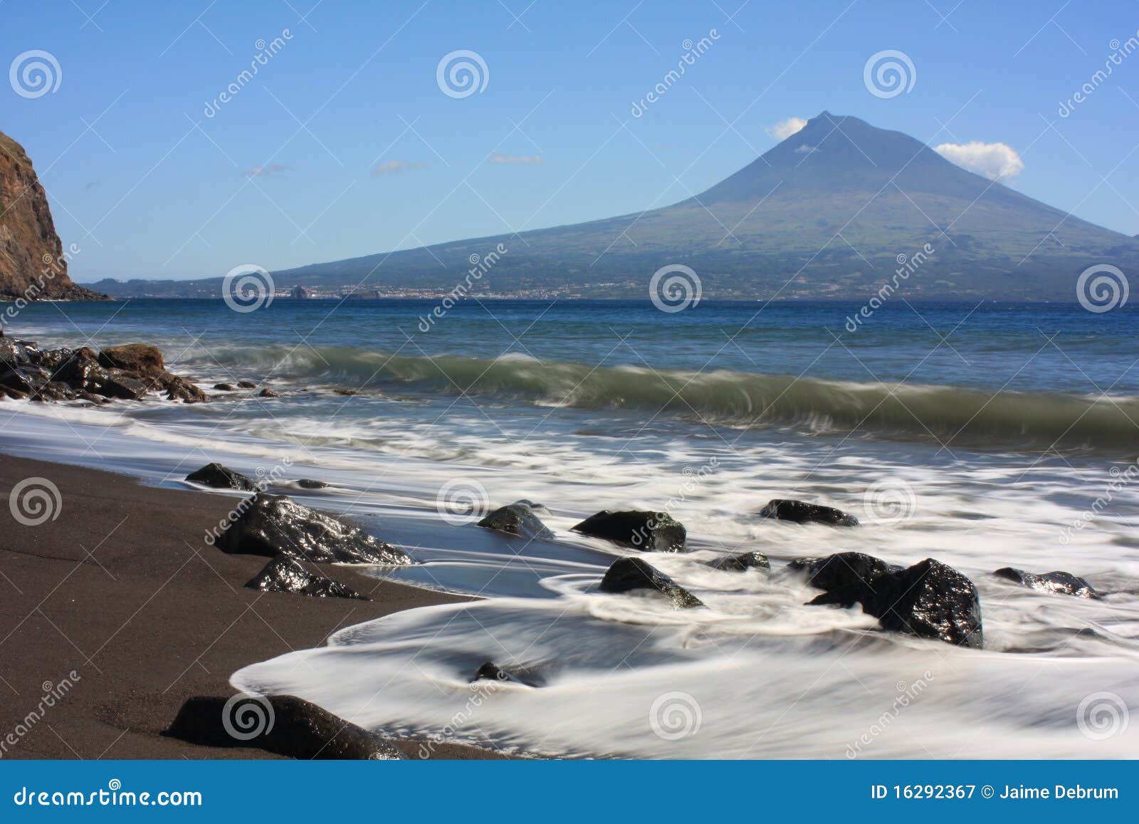 Azorean Beach stock image. Image of island, landscape - 16292367