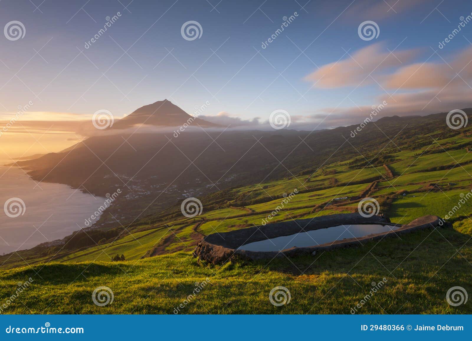 Azorean pastures stock photo. Image of cloudscape, color - 29480366