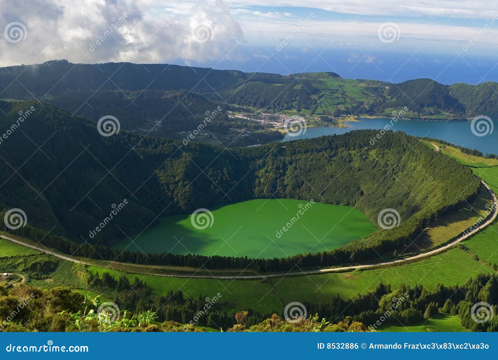 Azores Lagoon stock photo. Image of sete, lake, lagoon - 8532886