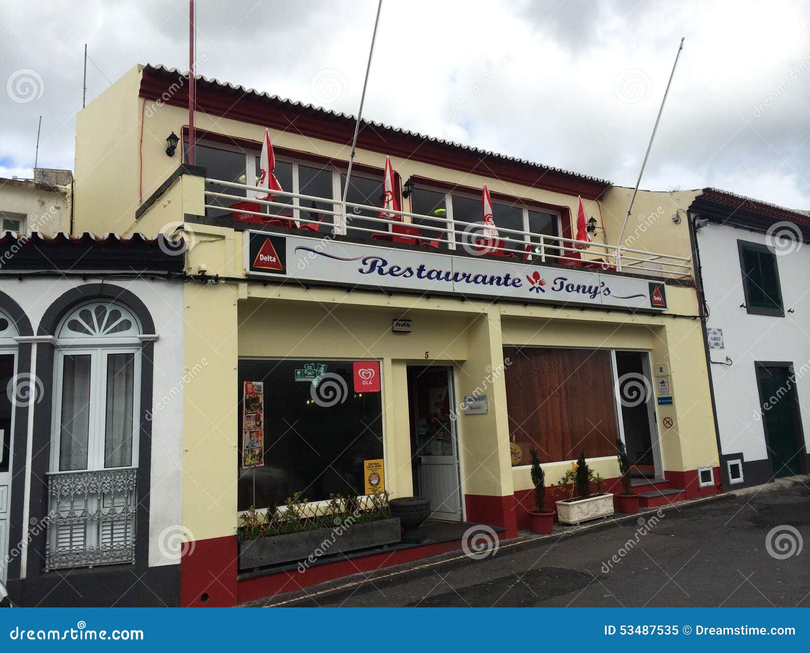 Azores restaurant editorial image. Image of mountains - 53487535