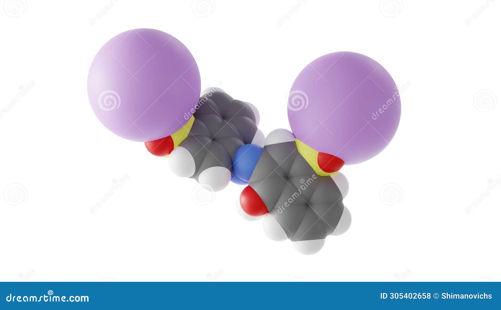 Azorubine Molecular Structure, 3d Model Molecule, E122, Structural ...