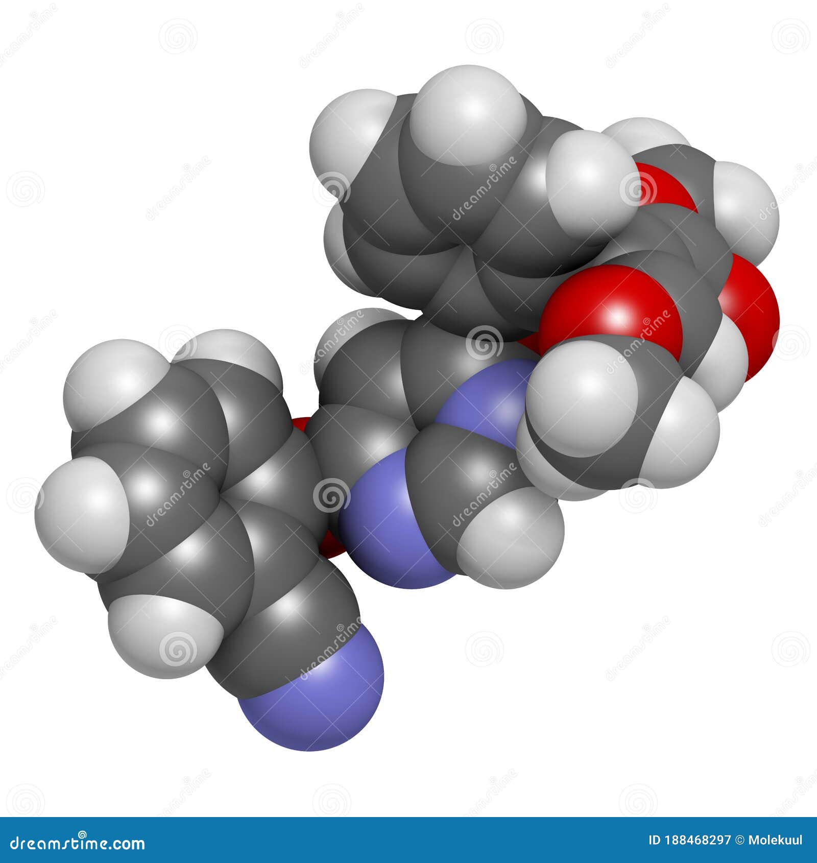 Azoxystrobin Fungicide Molecule. 3D Rendering Stock Illustration ...