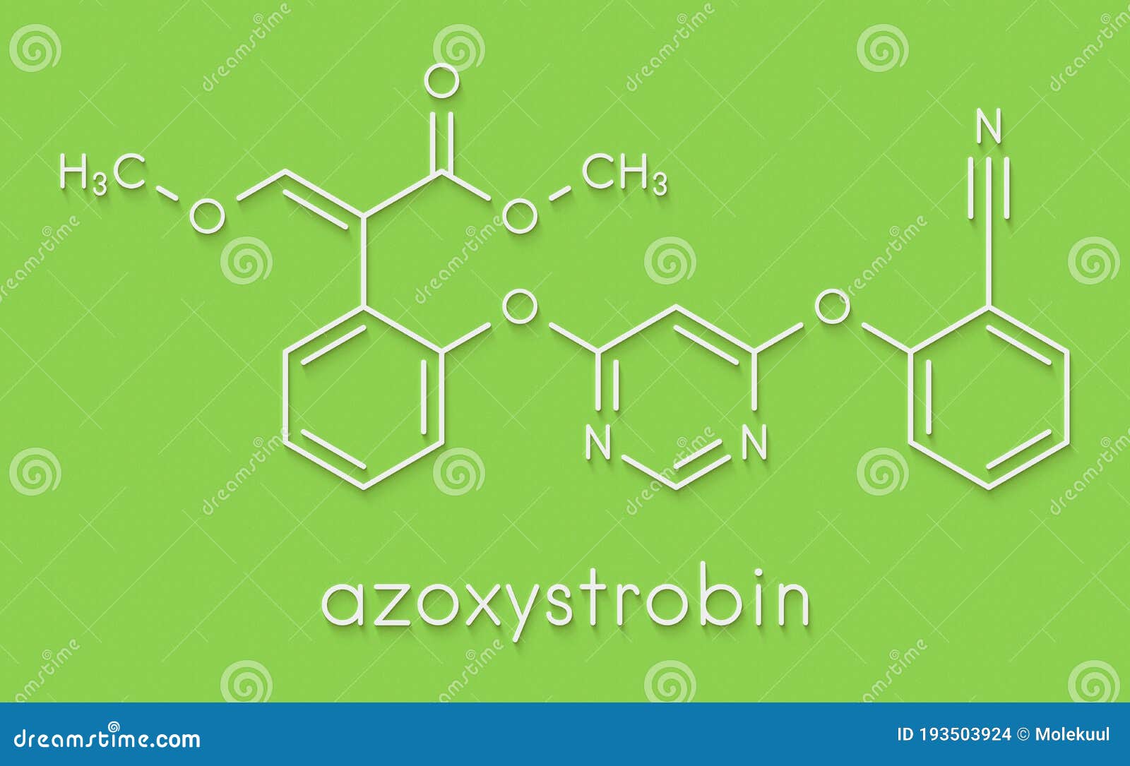 Azoxystrobin Fungicide Molecule. Skeletal Formula. Stock Illustration ...