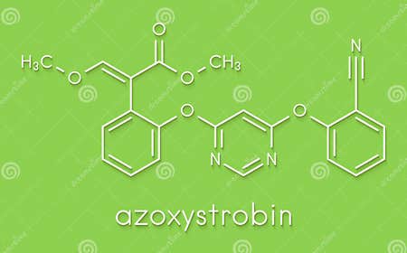 Azoxystrobin Fungicide Molecule. Skeletal Formula. Stock Illustration ...