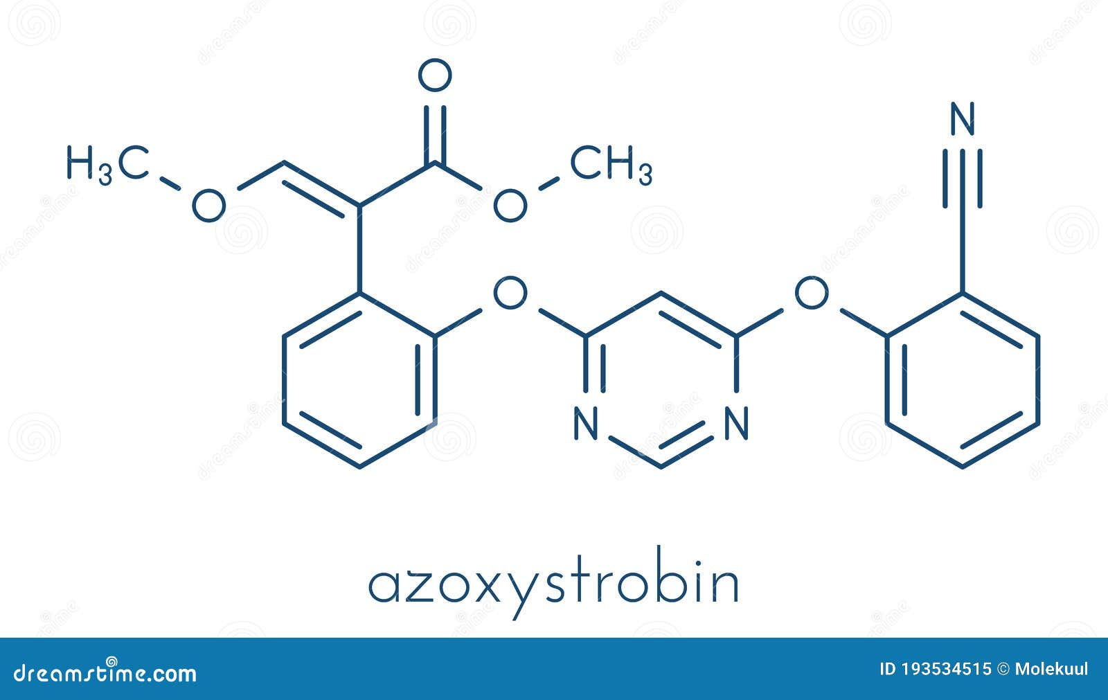 Azoxystrobin Fungicide Molecule. Skeletal Formula Stock Vector ...