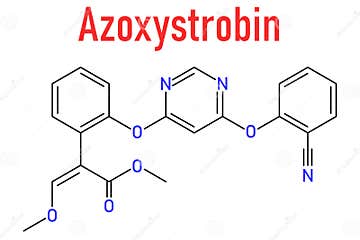 Azoxystrobin Fungicide Molecule. Skeletal Formula Stock Vector ...
