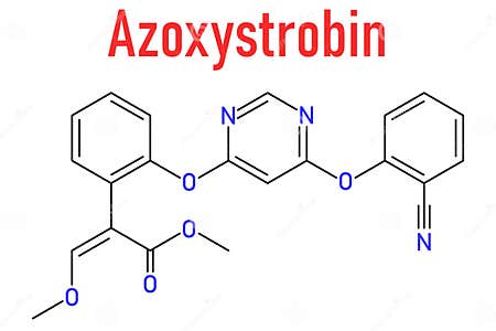Azoxystrobin Fungicide Molecule. Skeletal Formula Stock Vector ...