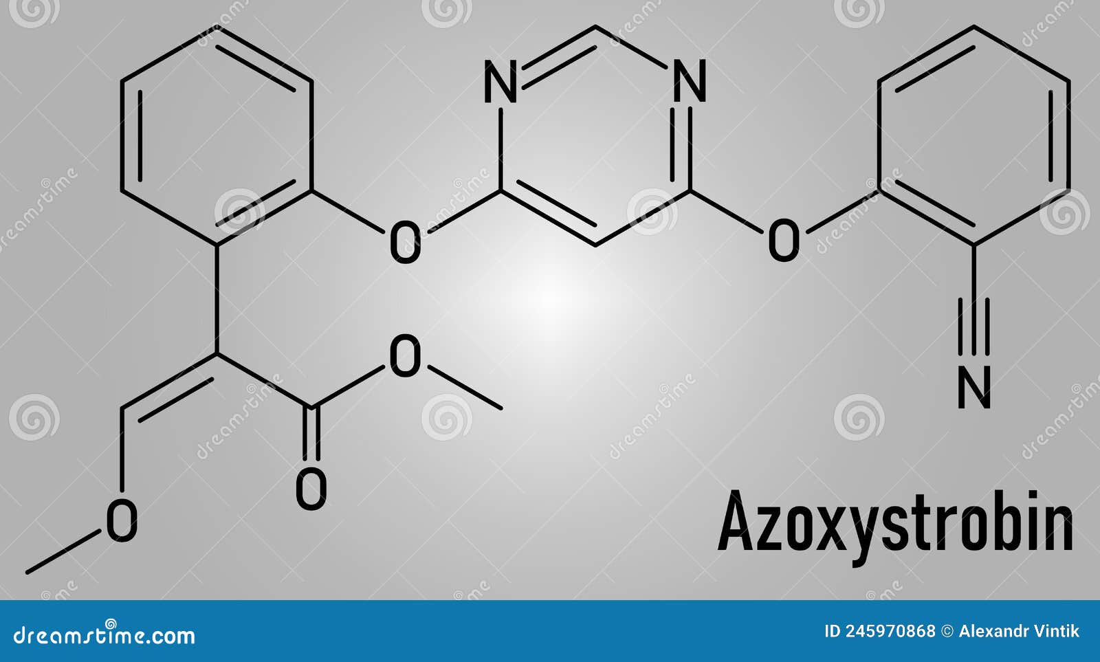 Azoxystrobin Fungicide Molecule. Skeletal Formula Stock Vector ...
