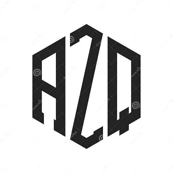 AZQ Logo Design. Initial Letter AZQ Monogram Logo Using Hexagon Shape ...