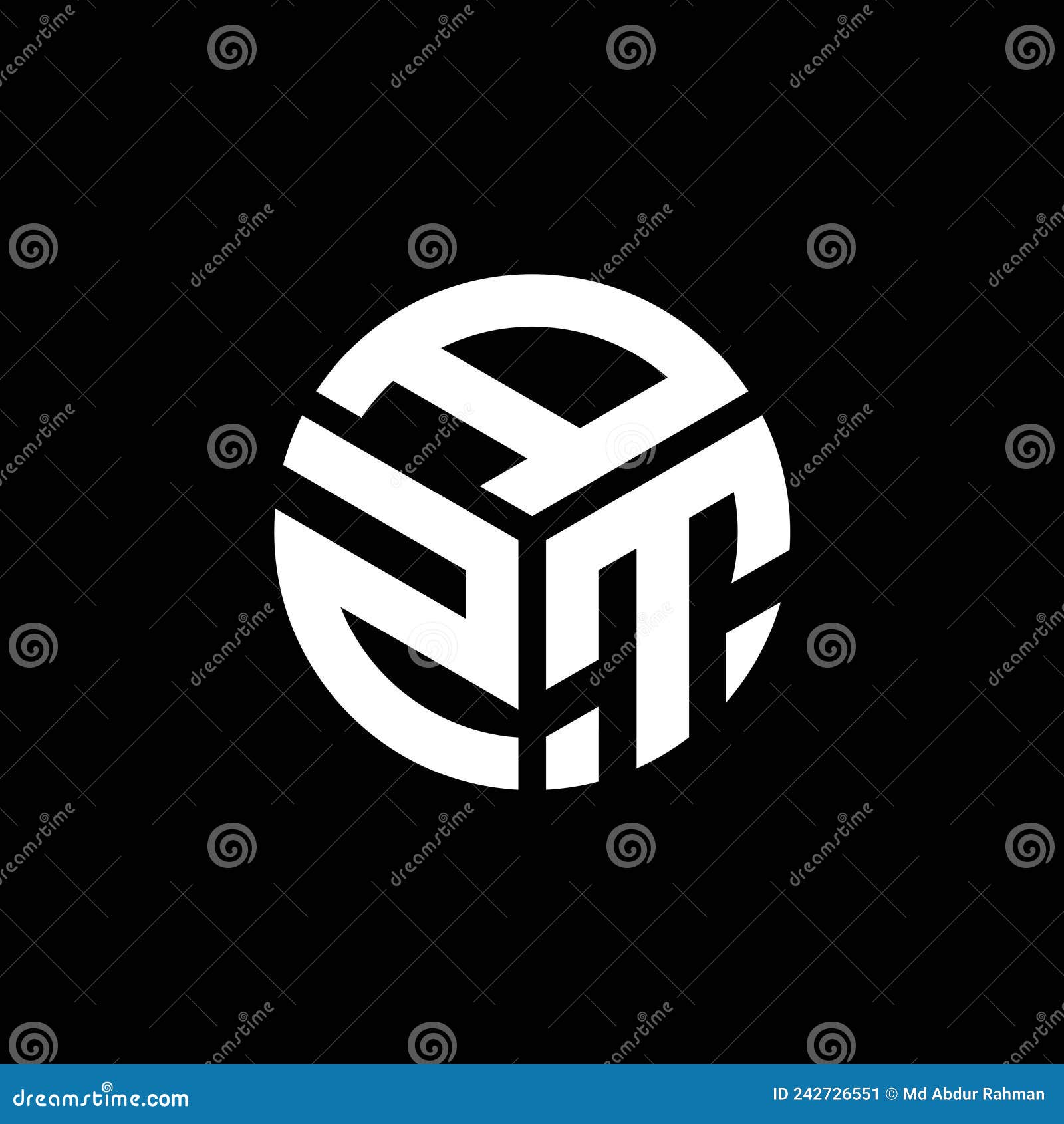 AZT Letter Logo Design On Black Background. AZT Creative Initials ...