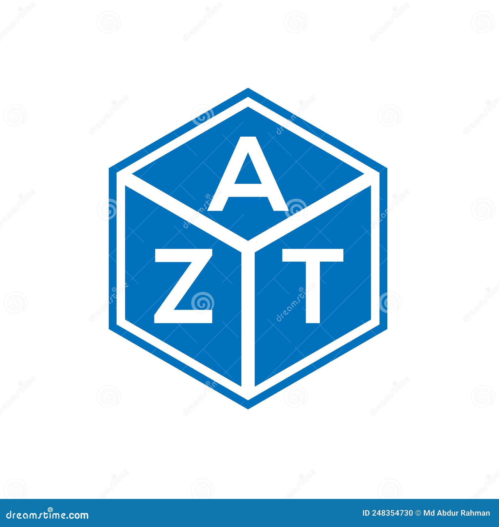 AZT Letter Logo Design On Black Background. AZT Creative Initials ...