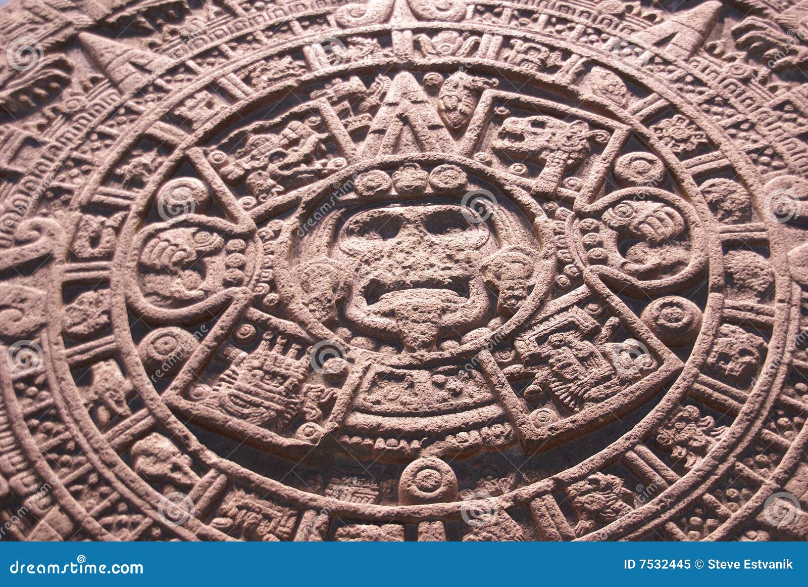 Aztec altar of the sun, stock image. Image of museum, carving - 7532445
