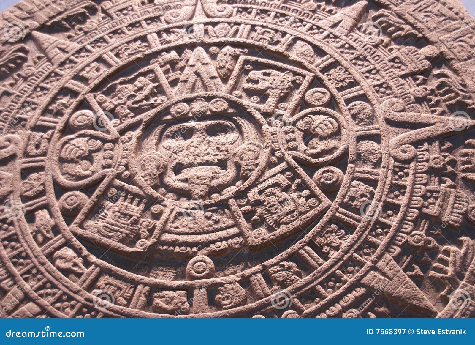 Aztec altar of the sun, stock image. Image of relief, aztec - 7568397