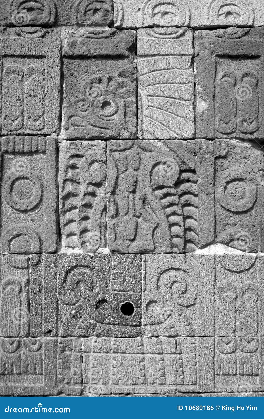 Ancient Aztec Art Black And White