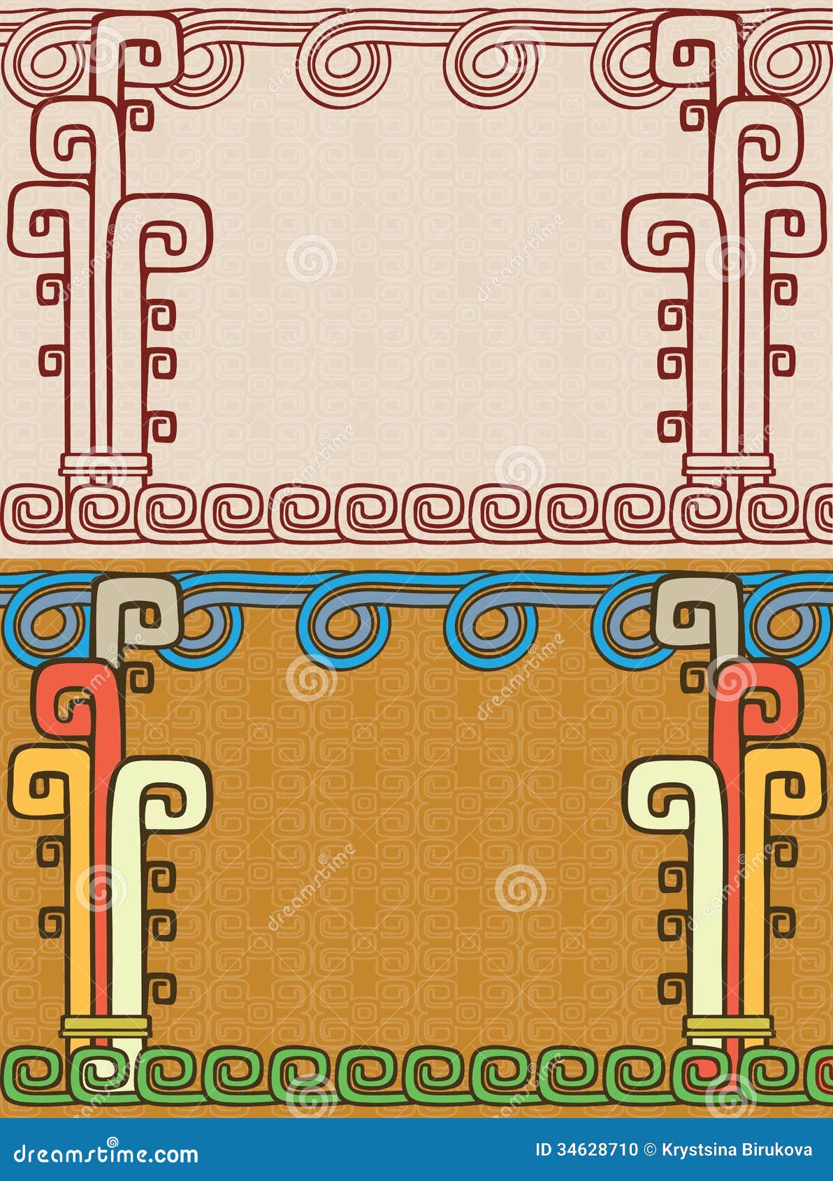 Aztec Background Vector Illustration | CartoonDealer.com #34628710