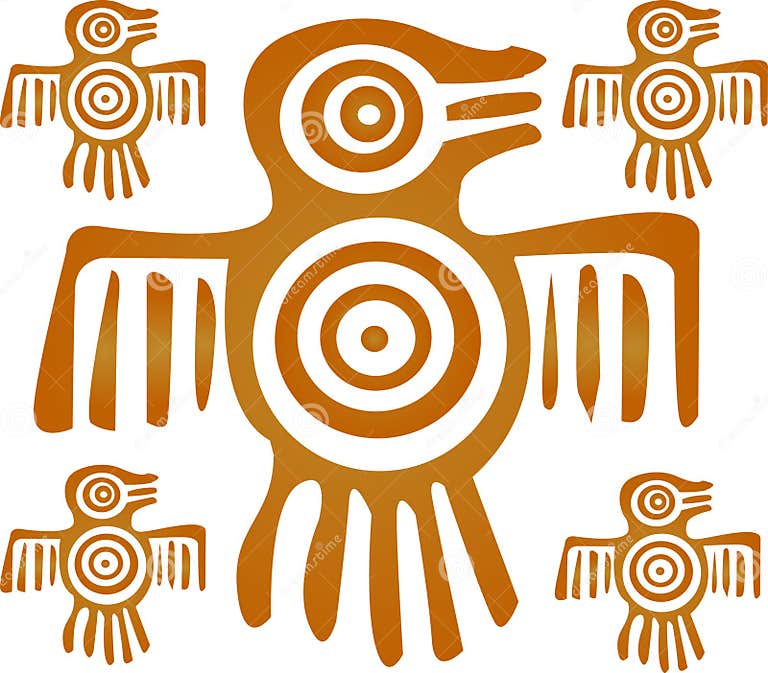 Aztec Bird stock vector. Illustration of aztec, temple - 3166491