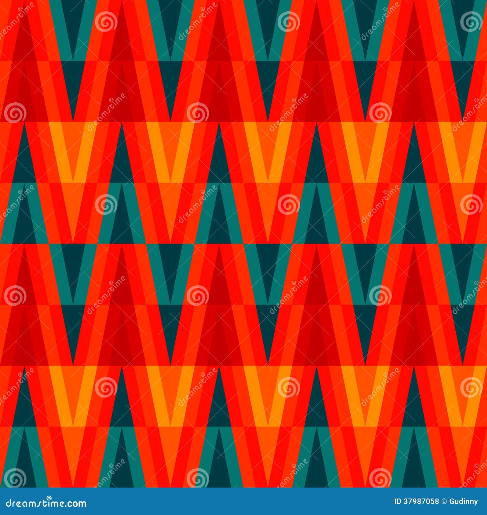 Aztec Bright Triangle Seamless Pattern Stock Vector - Illustration of ...