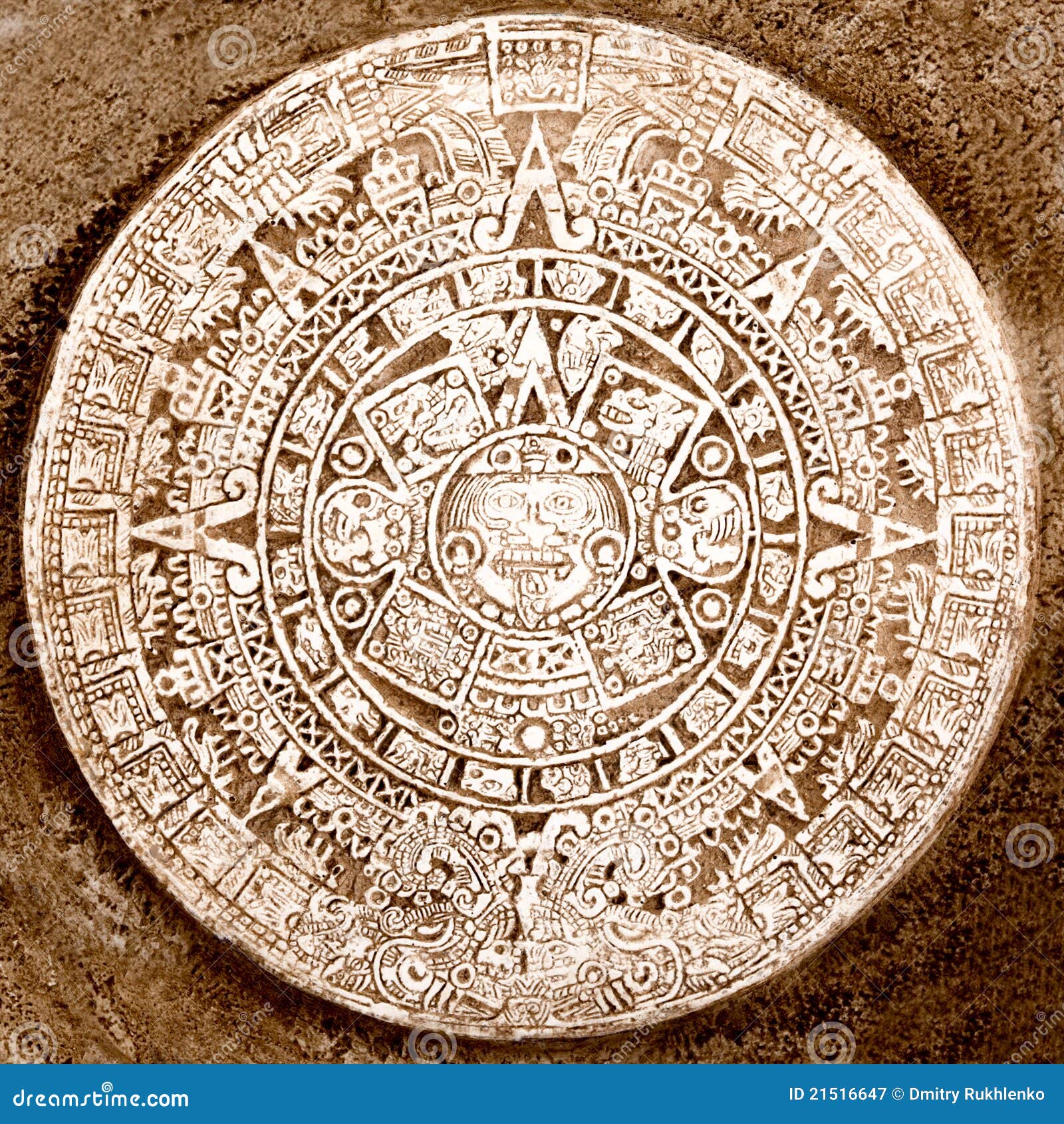 Aztec calendar stock image. Image of isolated, white - 21516647