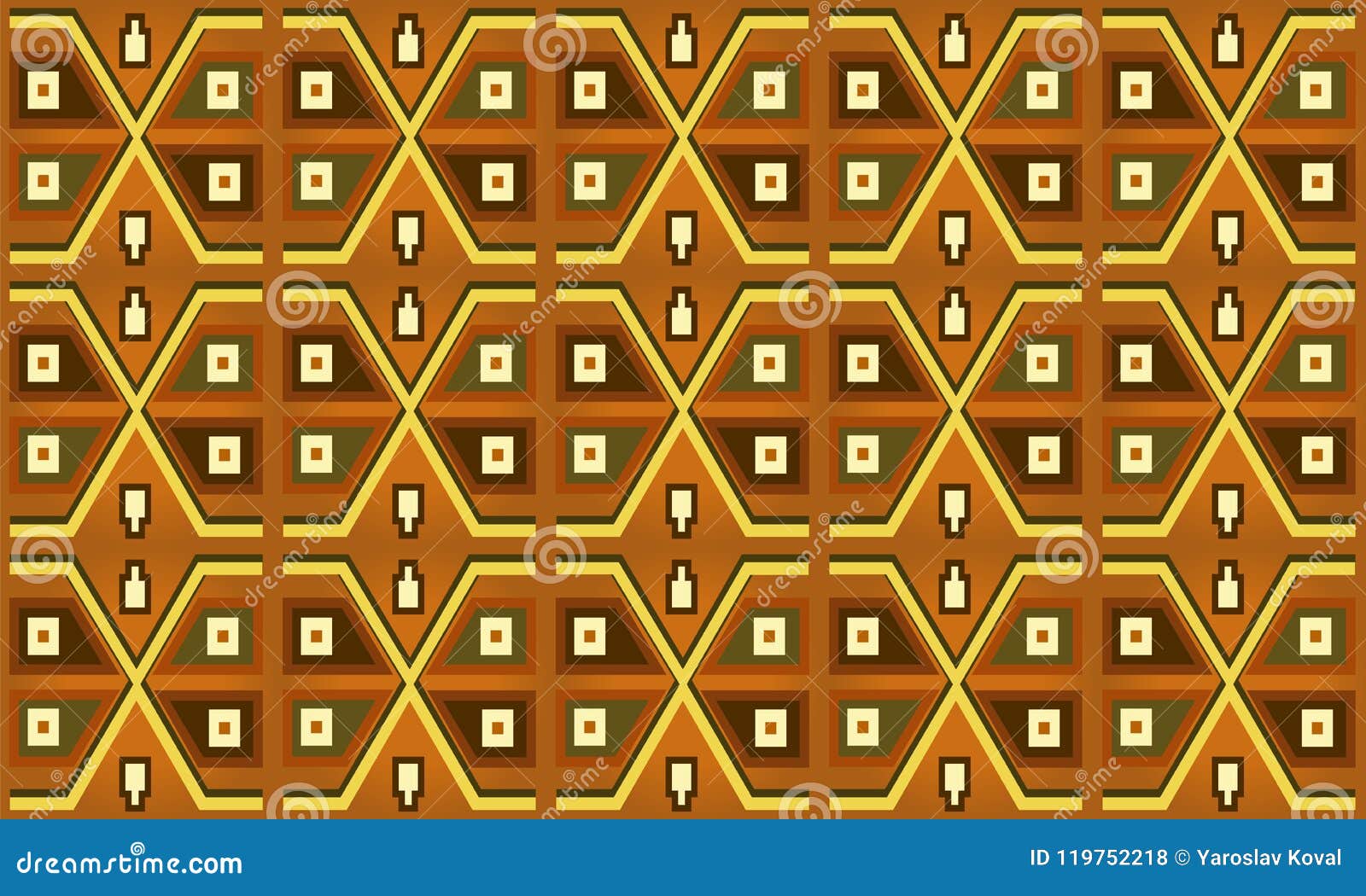 Aztec Chile Language Pattern Seamless Boho Style. Stock Illustration ...