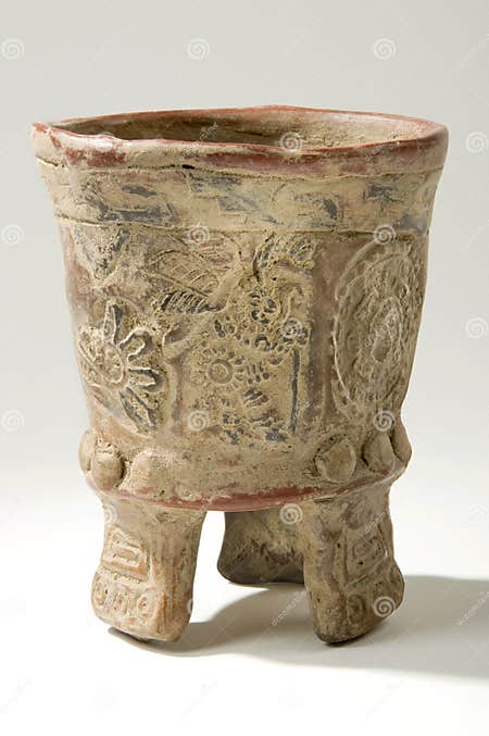 Aztec Clay Vase stock image. Image of mesoamerica, mexico - 13592433