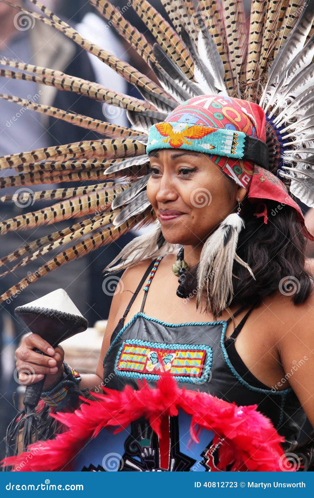 Aztec Dancer in Mexico City Editorial Stock Photo - Image of cathedral ...