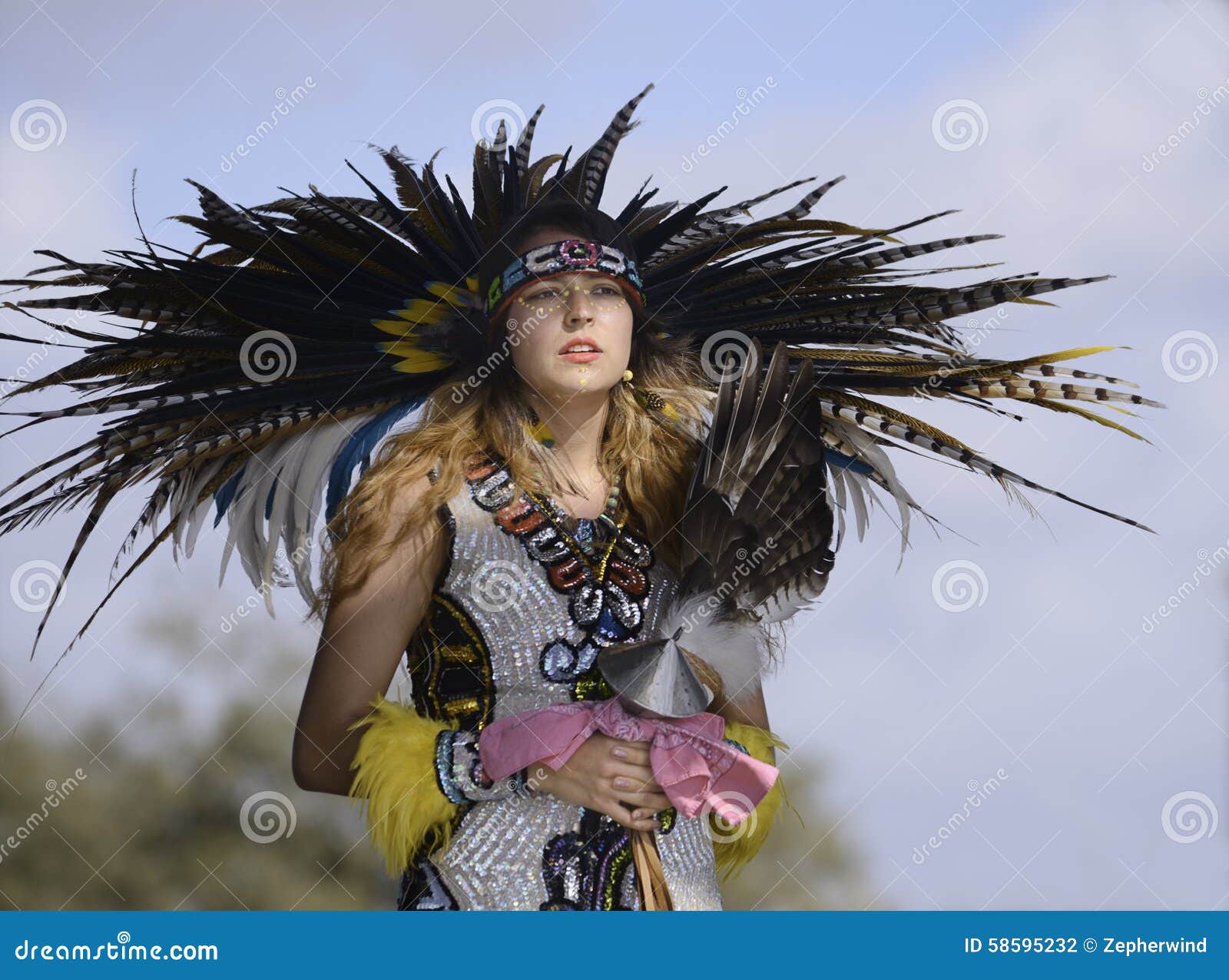 Aztec dancer editorial photography. Image of village - 58595232