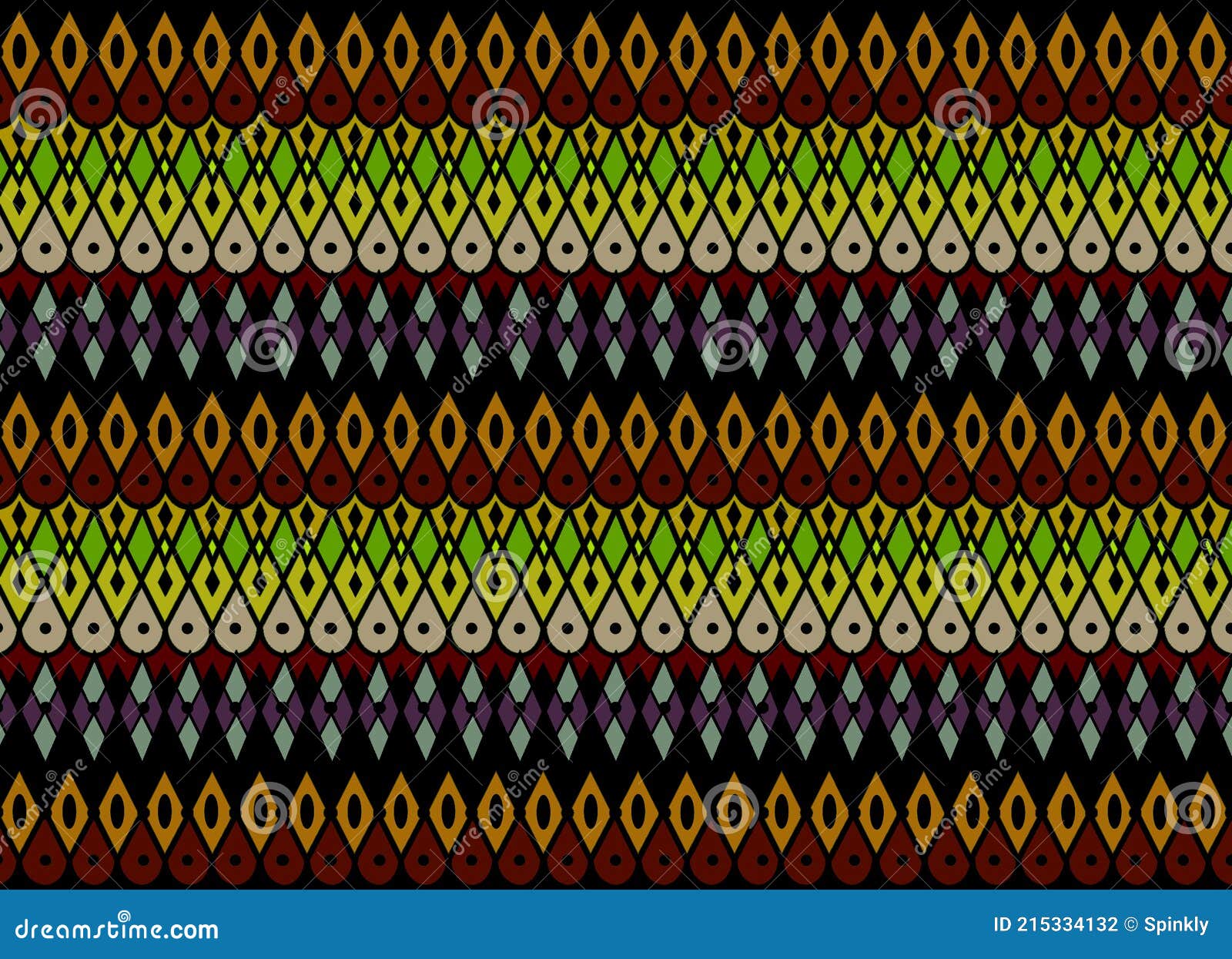 Aztec Digital Drawing Print Pattern Design Stock Illustration ...