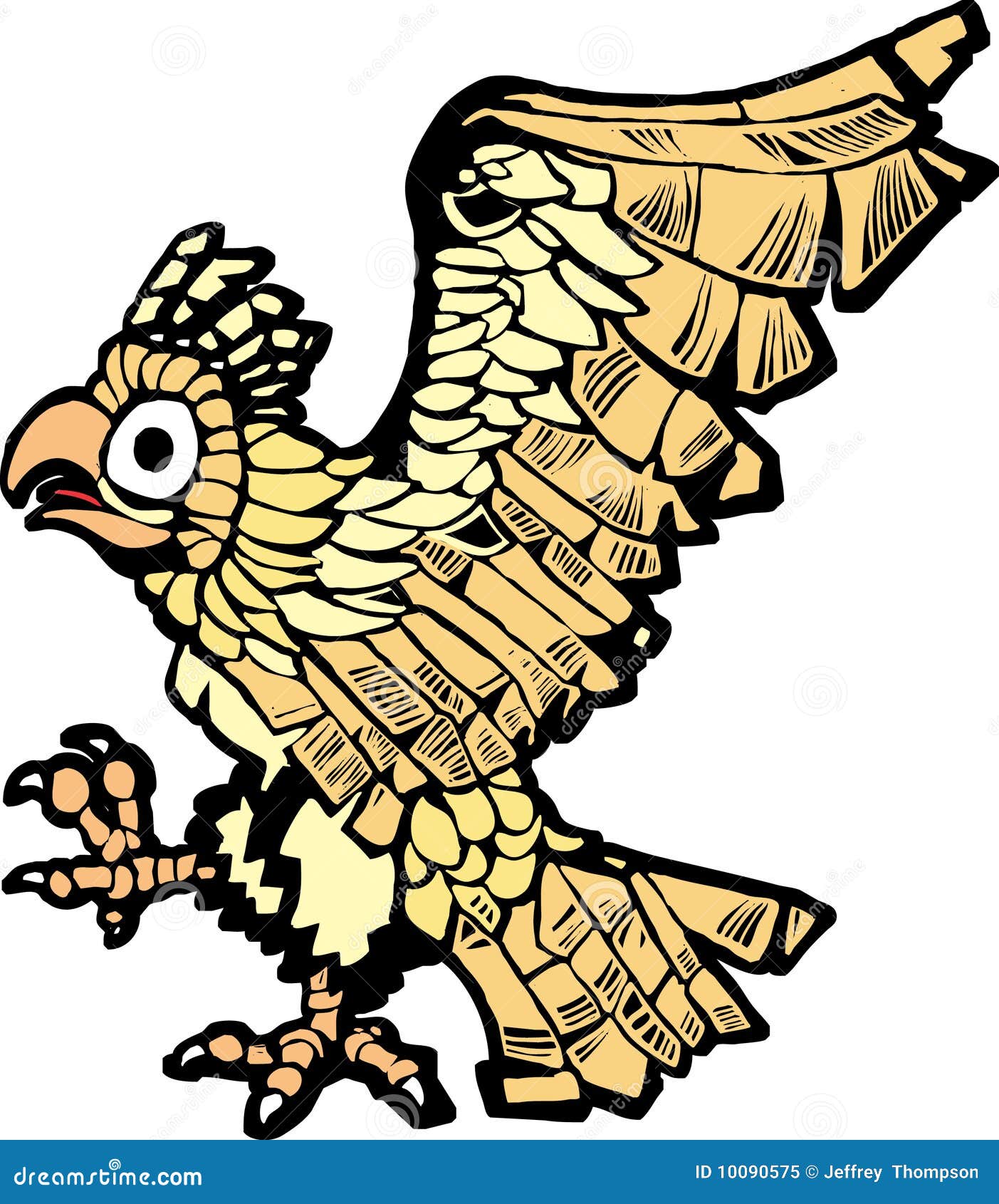 Aztec Eagle stock vector. Illustration of symbol, maya - 10090575