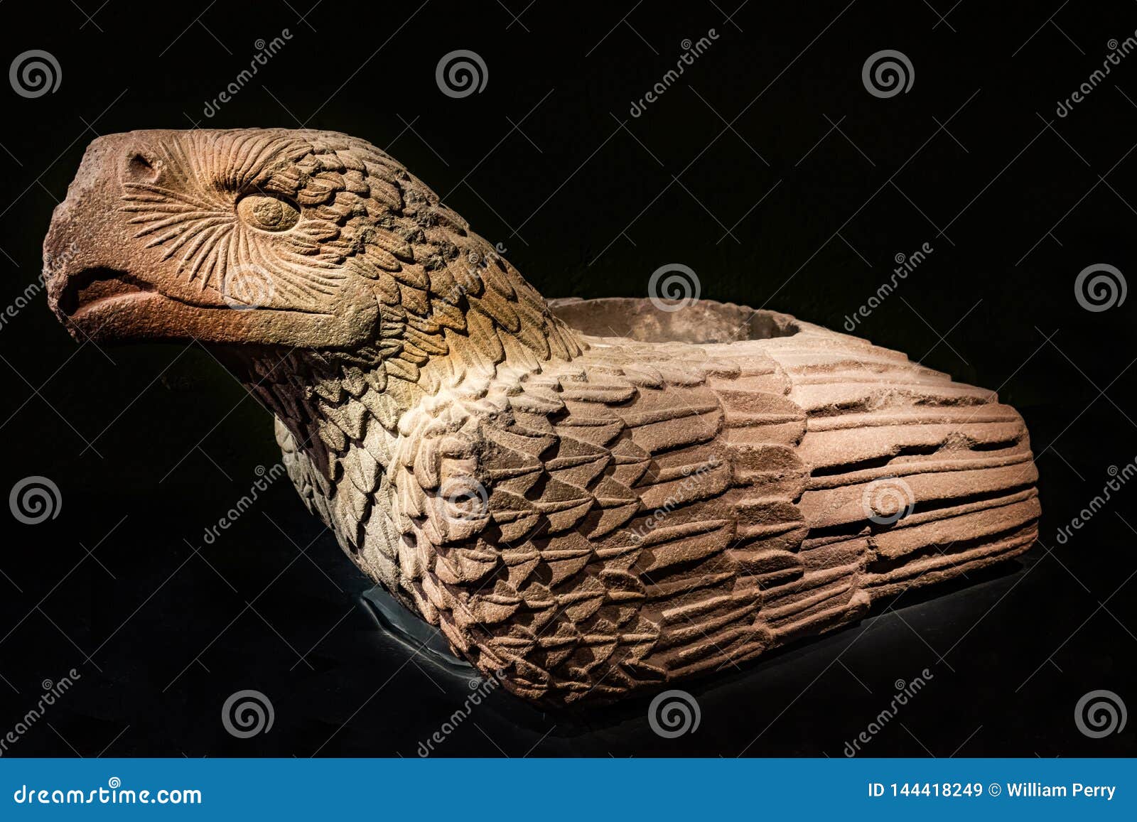 Aztec Eagle Stone Statue Templo Mayor Mexico City Mexico Stock Image ...
