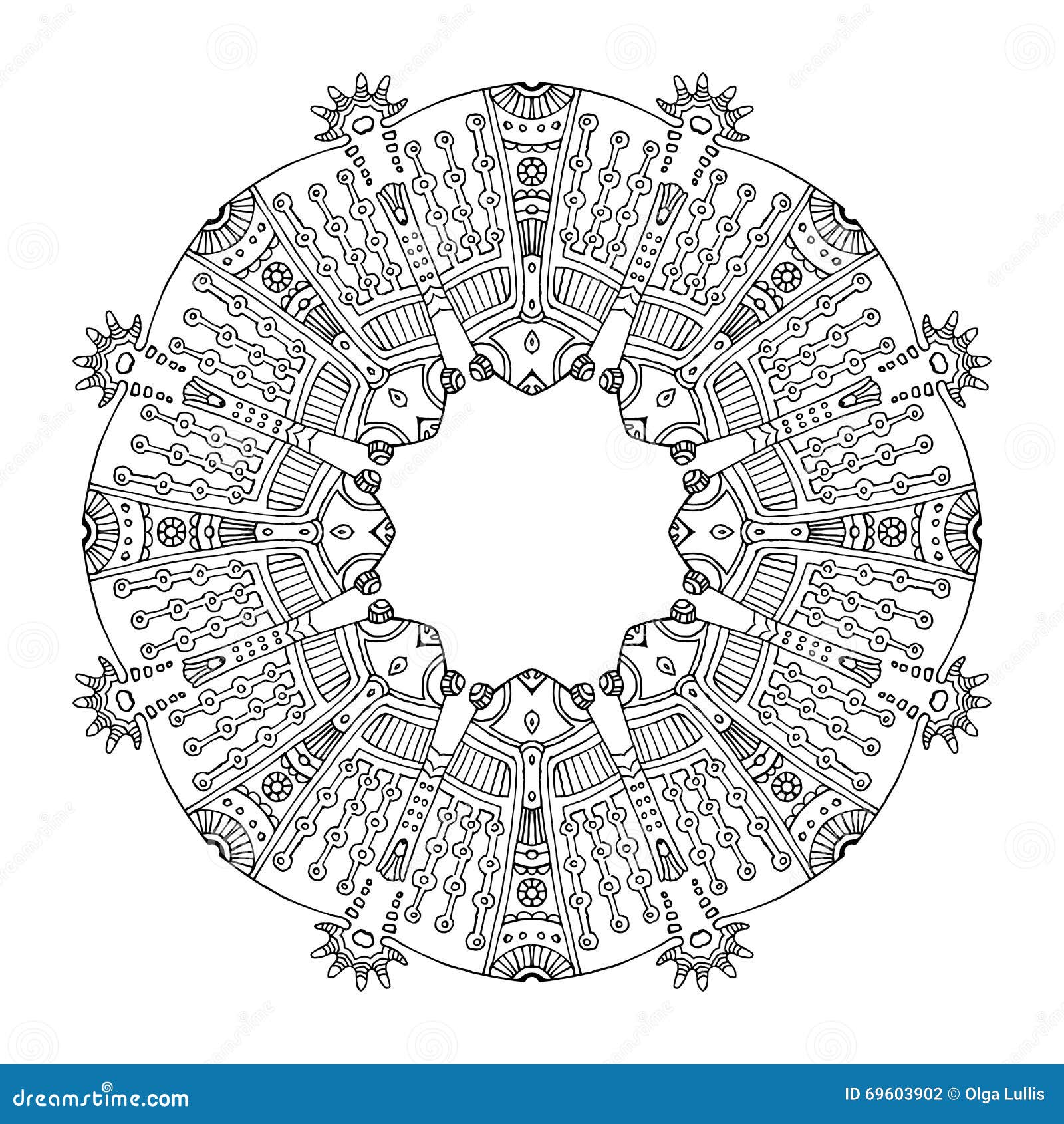 Aztec Frog Mandala Vector Illustration | CartoonDealer.com #69603994