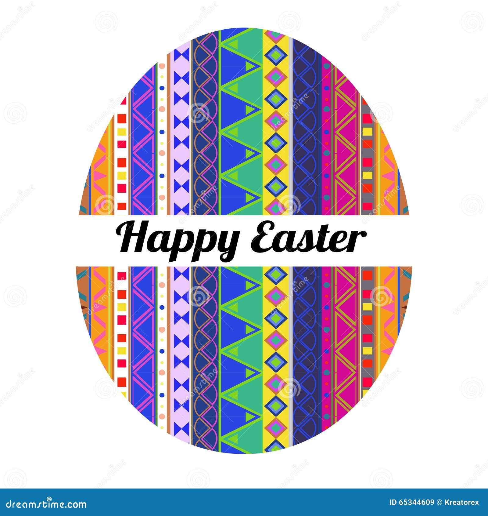 Aztec Happy Easter stock vector. Illustration of bright - 65344609