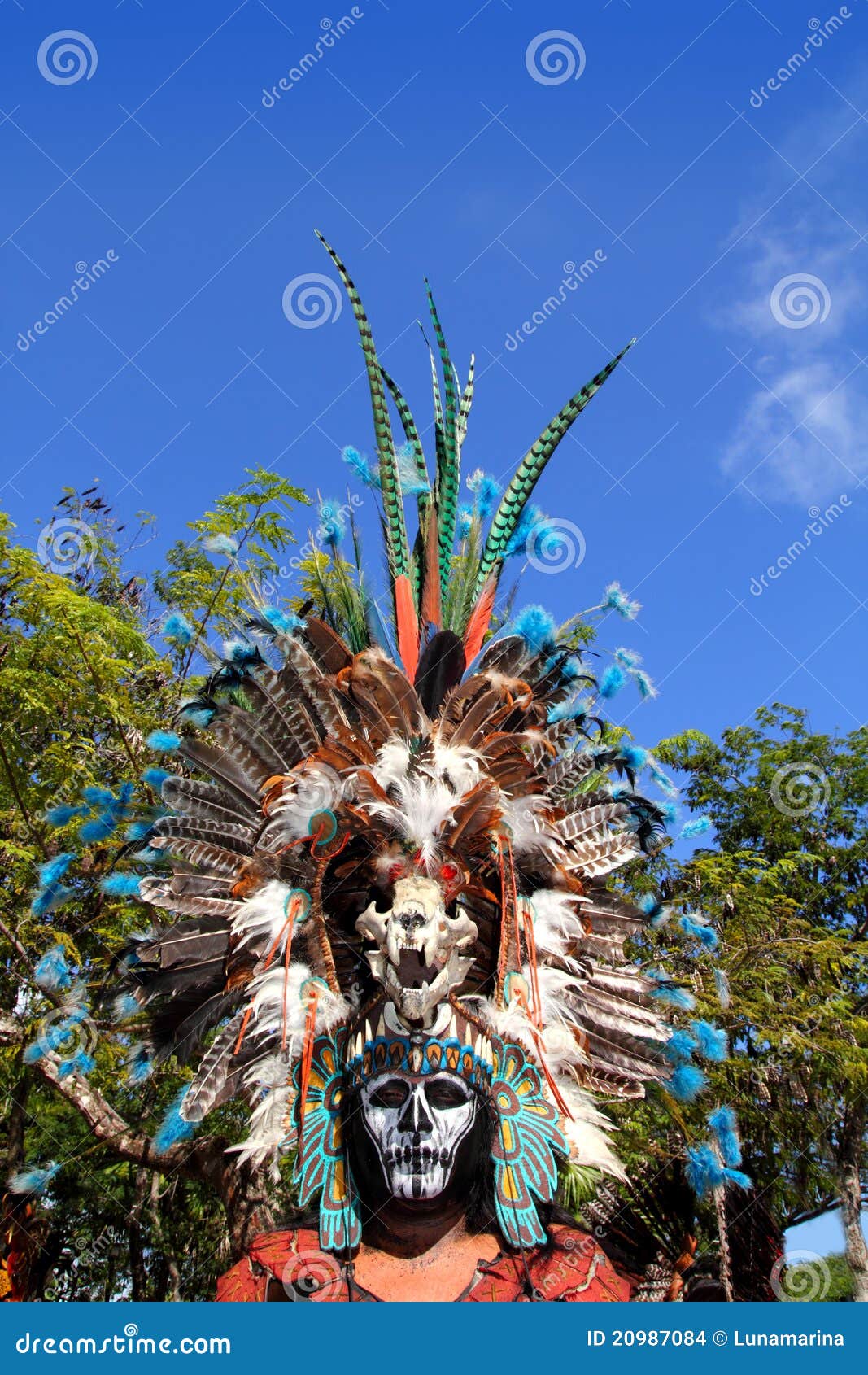 Aztec Indian Native Feather Clothes Ceremonial Editorial Stock Image ...