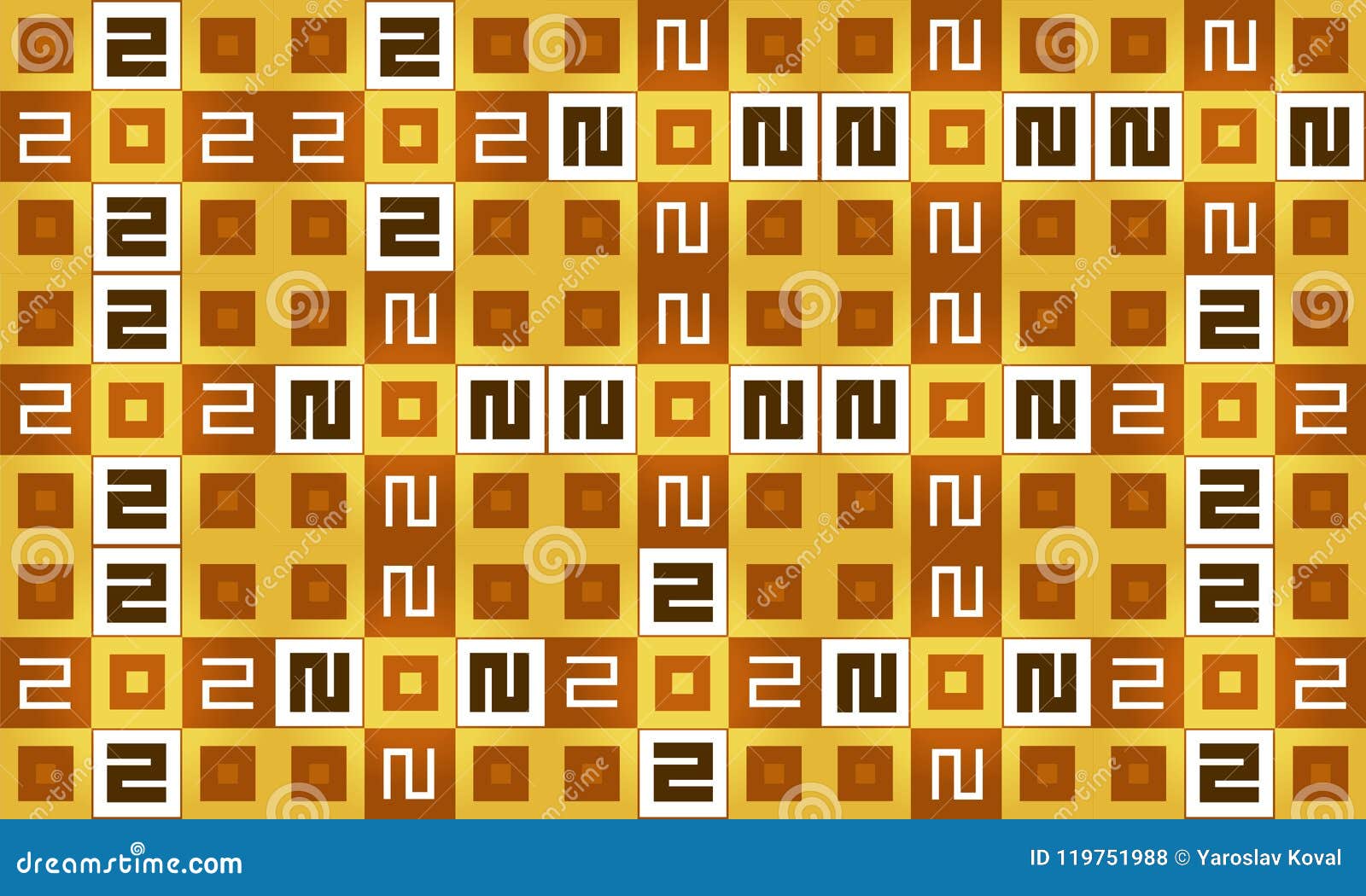 Aztec Chile Language Pattern Seamless Boho Style. Stock Illustration ...