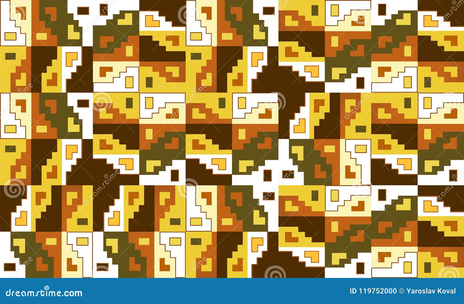 Aztec Chile Language Pattern Seamless Boho Style. Stock Illustration ...