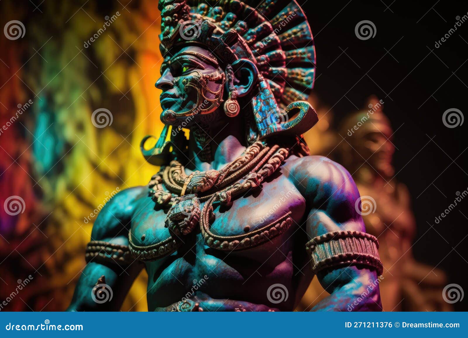 Aztec Or Mayan Warrior Bronze Statue Stock Photo | CartoonDealer.com ...