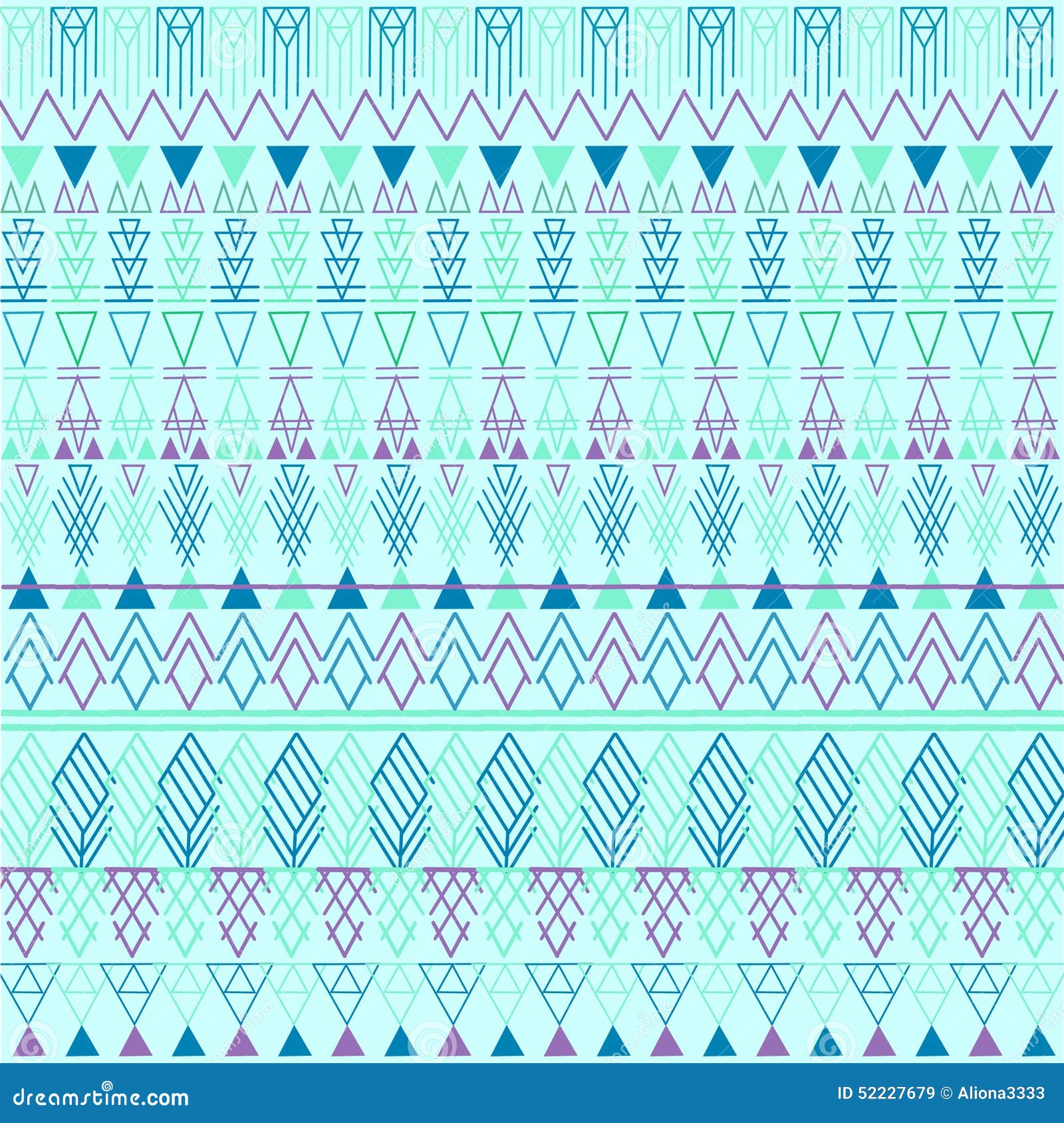 Aztec pastel blue pattern stock vector. Illustration of seamless - 52227679