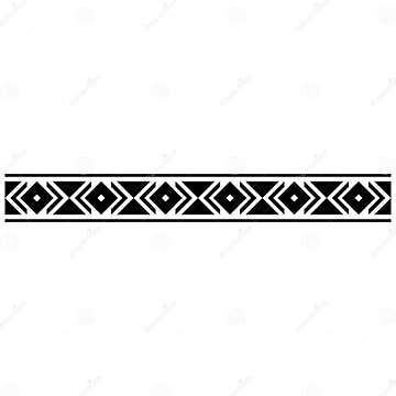 Aztec Pattern Icon Vector. Border Illustration Sign. Tribal Pattern ...