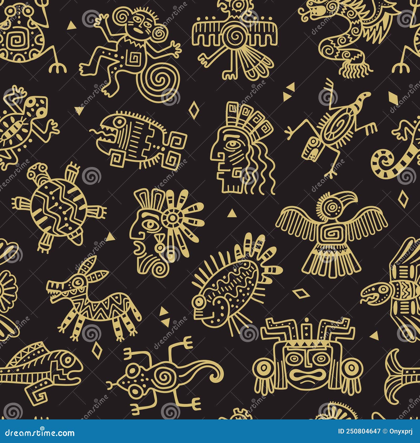 Colorful Aztec Tribal Designs