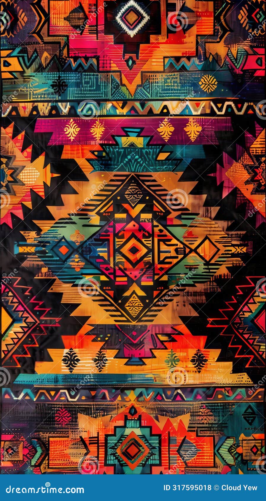 Aztec Patterns for a Bold and Vibrant Feel Stock Illustration ...