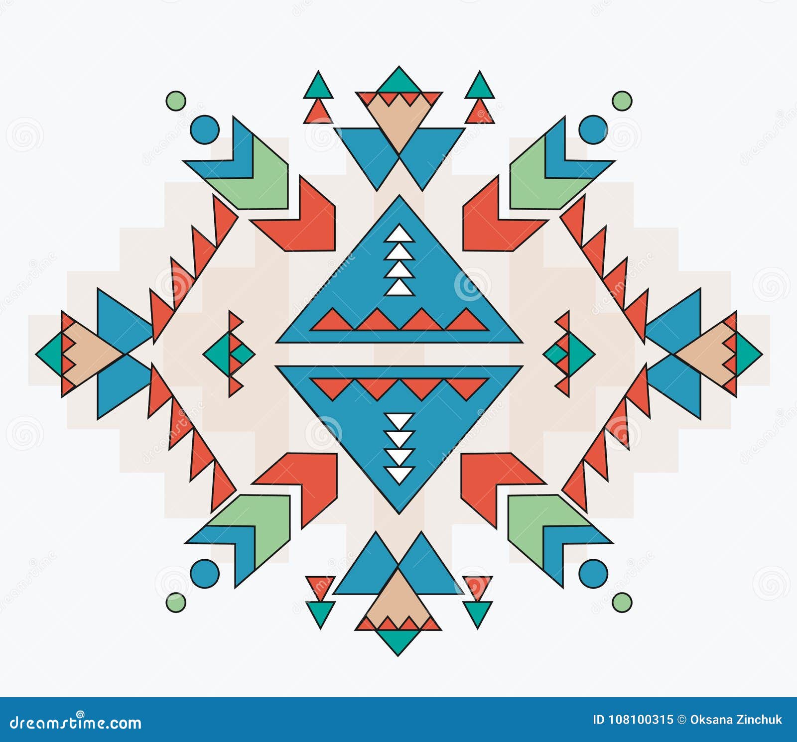 Aztec Print Vector Pattern Background Stock Vector - Illustration of ...