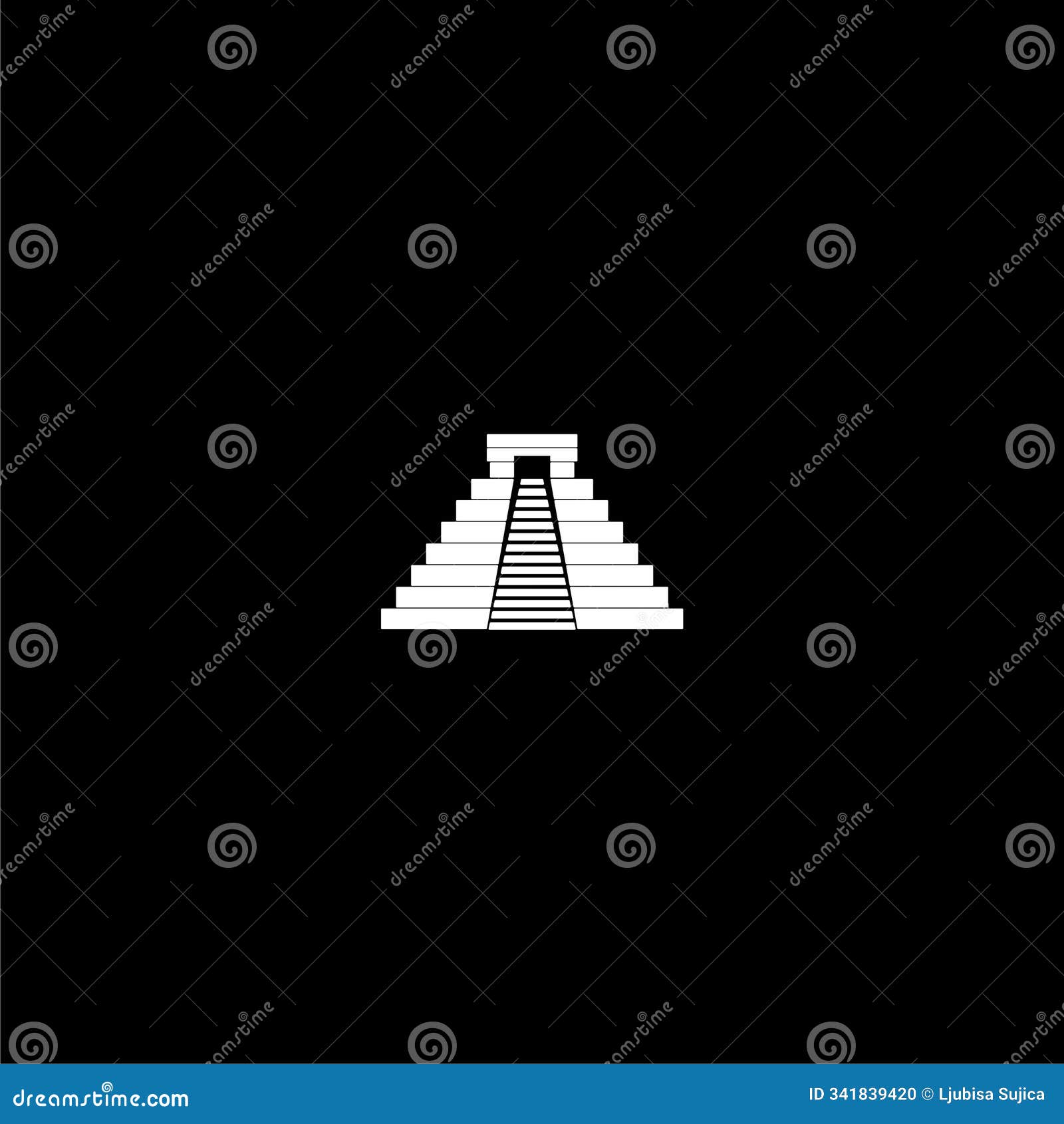 Aztec Pyramid Icon. Ancient Pyramids Logo Isolated On White Background ...