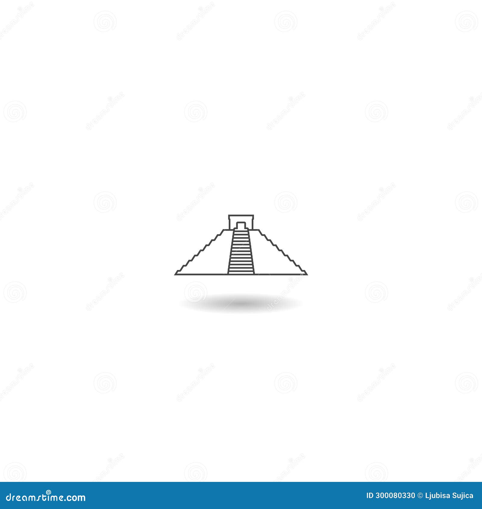 Aztec Pyramid Icon. Ancient Pyramids Logo Isolated On White Background ...