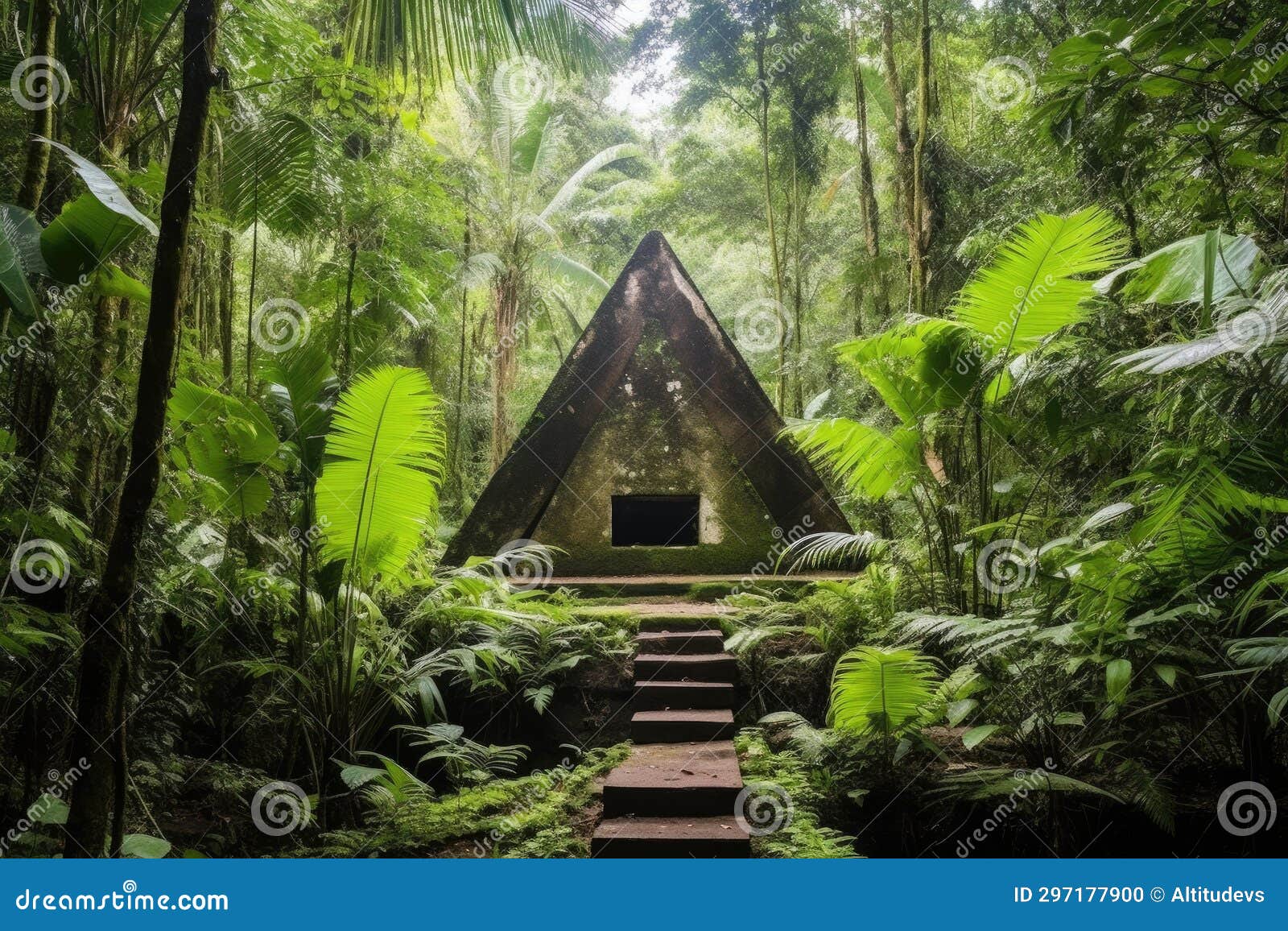 Aztec Pyramid in the Middle of a Jungle Stock Photo - Image of travel ...