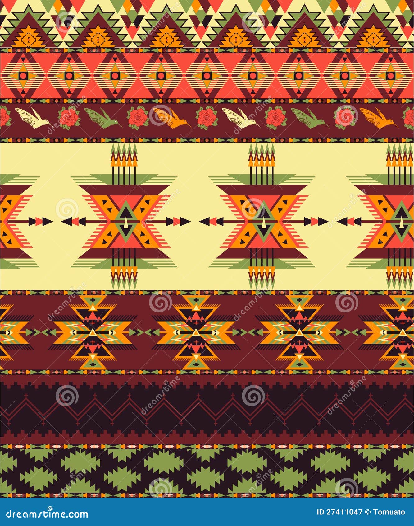 Aztec seamless pattern stock vector. Illustration of north - 27411047